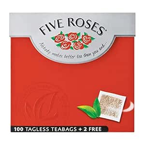 Amazon.com : Five Roses Tea, 102 Tagless Teabags : Black Teas : Grocery ...