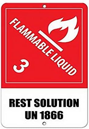 Flammable Liquid 3 Resin Solution Un 1866 Hazard Sign Sign Warning Sign ...