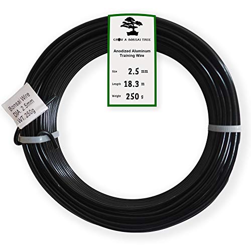 Anodized Aluminum 2.5mm Bonsai Training Wire 250g Large Roll (60 feet ...