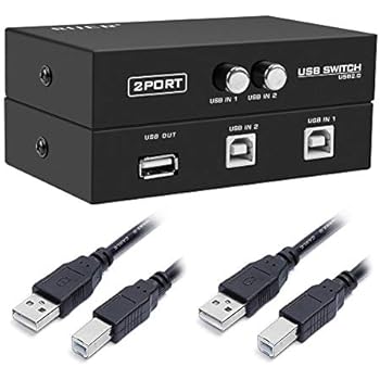 Amazon.com: EEEKit Bundle for Printer Switch,2 Port USB 2.0 Manual ...