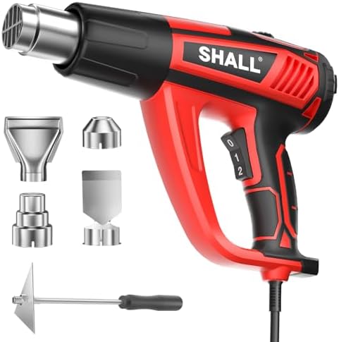SHALL Hot Air Gun Kit, Variable Temperature Control 50°C - 600°C, with ...