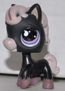 Amazon.com: Horse #523 (No Saddle: Black, Purple Eyes) - Littlest Pet ...