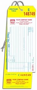 Amazon.com : 4-in-1 Carbon Copy Repair Tags with Claim Checks : Office ...