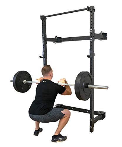 PRx Performance Fold-In ONE Squat Rack, Wall Mounted Folding Power ...