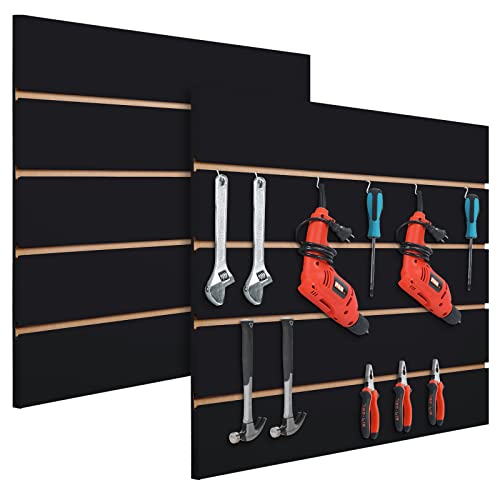 Qunclay 2 Pcs 2x3 Ft Slat Wall Panels Garage Wall Panels Retail ...