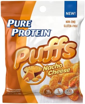 Pure Protein Puffs, Nacho Cheese, 18g Protein, Non-GMO, Gluten Free 1. ...