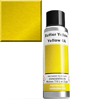 Amazon.com: Professional Aluminum Anodizing Dyes | Yellow 4A | Light to ...