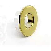 BWE Gold Bathroom Sink Basin Trim Overflow Cover Brass Insert in Hole ...