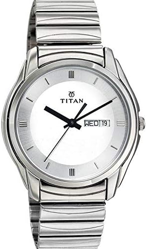 سعر Titan 1578Sm03 Dress Watch For Men- Silver فى مصر | بواسطة امازون ...