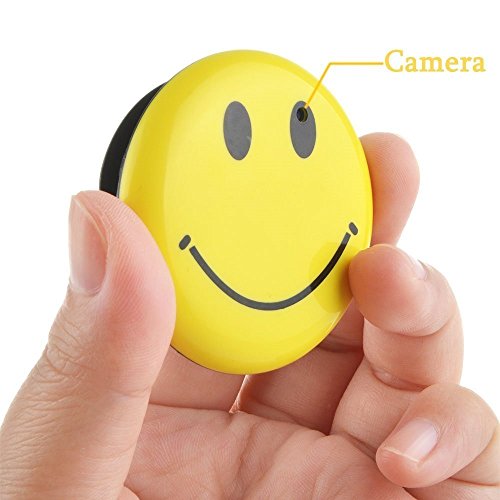 Elite ETSPY 8GB Mini Hidden Spy Camera Wearable Smile Face Badge Covert ...