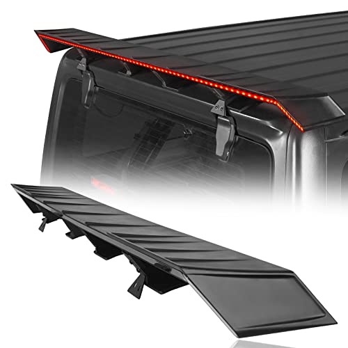 Hooke Road JL Rear Roof Spoiler Wing Trim w/ LED Lights for Jeep ...