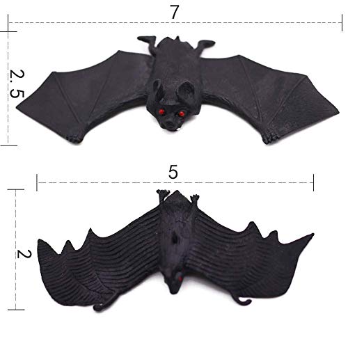 BigOtters 12pcs Halloween Bats,Rubber Hanging Vampire Bats for ...