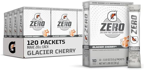 Gatorade G Zero Powder, Glacier Cherry, 0.10oz Packets (120 Pack) price ...