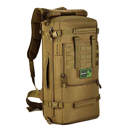Huntvp 50L 3 Way Tactical Military MOLLE Assault Backpack Modular WR ...