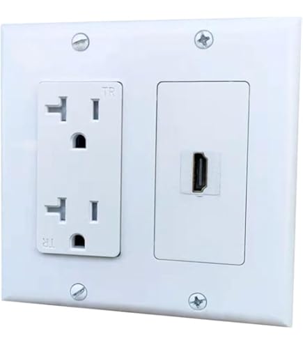 Low Voltage Outlet RiteAV HDMI Wall Plate - Single Port Round Outlet In ...