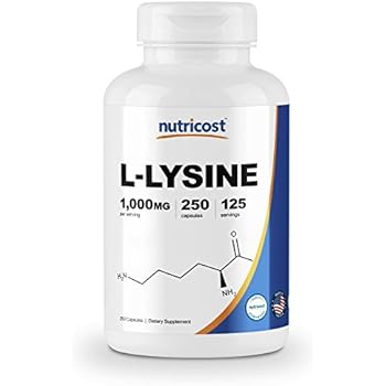 Amazon.com: Nutricost L-Lysine 1000mg, 250 Capsules - 500mg Per Cap ...