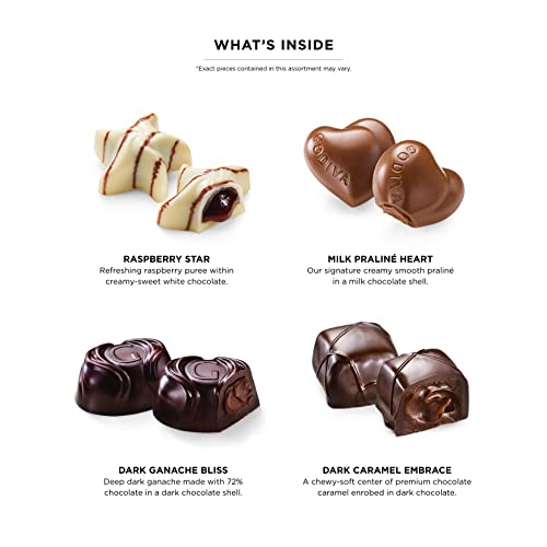 Godiva Chocolatier Chocolate Valentine’s Gift Box with Red Ribbon – 4 ...