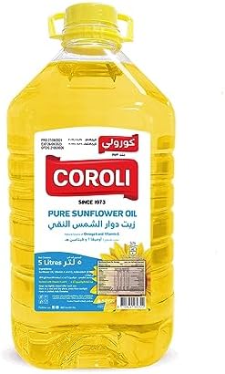 Coroli Pure Sunflower Oil 5 Liter Light and Cholesterol Free Enriched ...