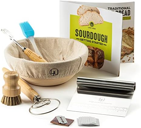 Sourdough Start Kit - Sourdough Bread Baking Supplies with Banneton ...