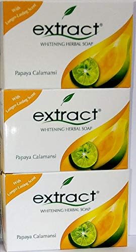 SPLASH Extract Papaya Calamansi Skin Whitening Herbal Soap Pack of 3 ...