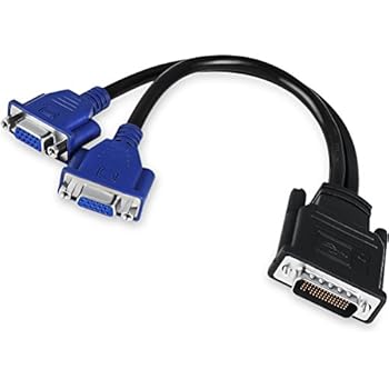 Amazon.com: DMS-59 Pin Male to Dual VGA Female Y Splitter Video Card Adapter Cable: Computers ...