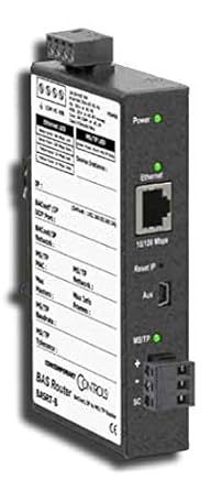 BASRT-B | Contemporary Controls | BAS Router BACnet/IP to MS/TP DIN ...