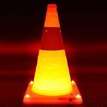 Amazon.com: TOP YAO LED Flashing Rechargeable Collapsible Orange ...