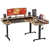 FEZIBO Triple Motor 63" L Shaped Standing Desk with 3 Drawers, Electric ...