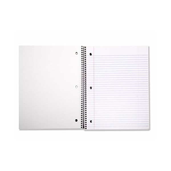 AmazonBasics College Ruled Wirebound Spiral Notebook, 100 Sheet ...