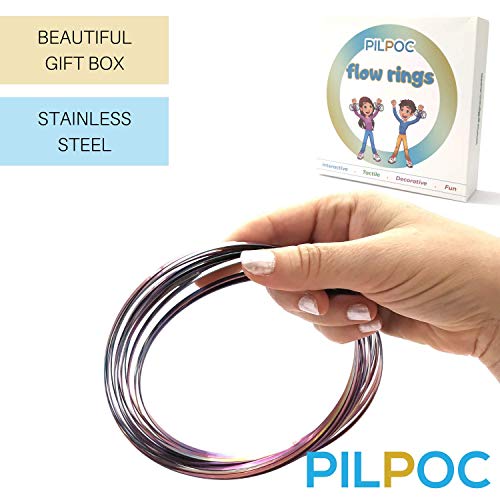 PILPOC Flow Ring Infinity Loop Spinner - Arm Slinky Flow Toys for ...