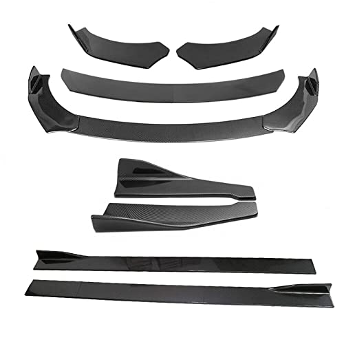 ABX Universal Front Bumper Lip Carbon Fiber Black Chin Spoiler Diffuser ...