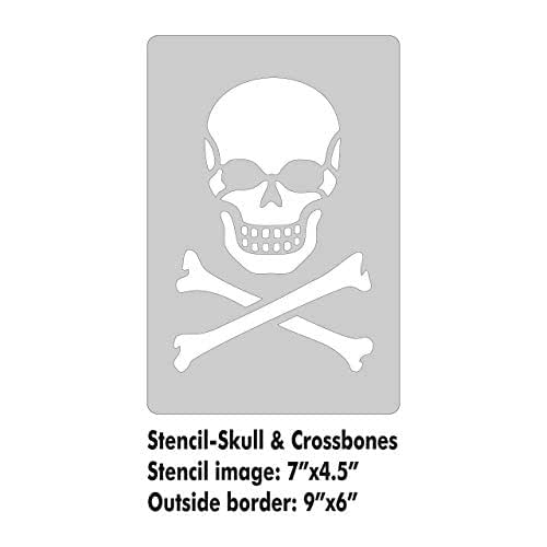 Amazon.com: XL Stencil- Skull and Crossbones: Handmade