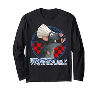 Amazon.com: Disney Pixar Ratatouille Remy Chef Hat Portrait Long Sleeve ...