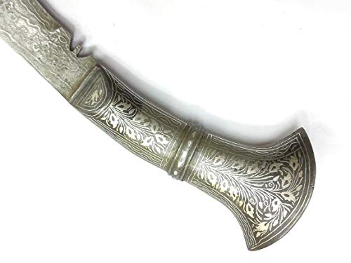 PH Artistic Dagger Knife Nepali Kukri Khukuri Machete Damascus Steel ...