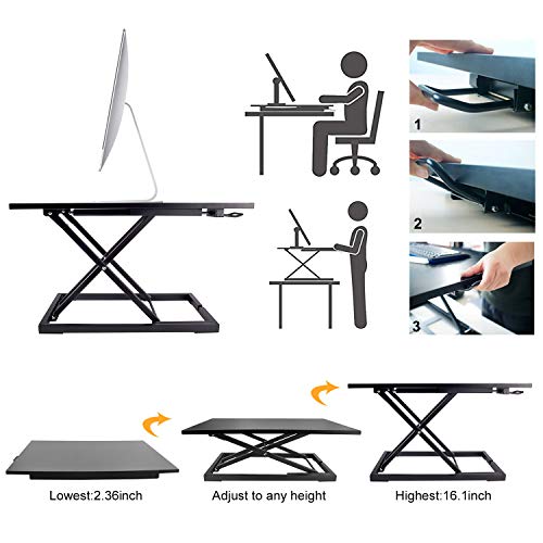 Slendor Standing Desk Stand Up Desks Height Adjustable 31.5 inch Sit ...