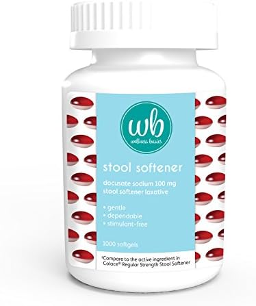 Wellness Basics - Stool Softener with Docusate Sodium (100mg - 400 ...