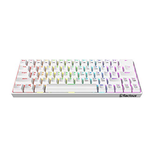 Ractous RTK63 60% Mechanical Gaming Keyboard True RGB Backlit Type-C ...