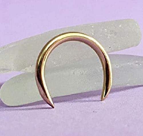 Amazon.com: 18K Luxury Buffalo Horn Septum Ring/Retainer/Pincher/Nose ...