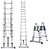 16.5 Ft Aluminum Telescopic Ladder Telescoping A-Type Extension Multi ...