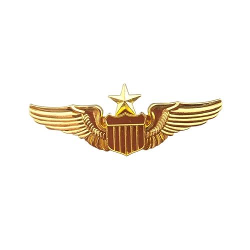 Jilukibo Metal Aviator Wings Pin, Naval Senior Pilot Gold Wing Pilot ...