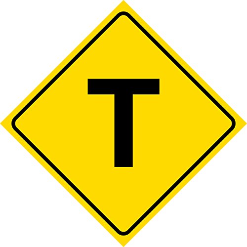 Aluminum Yellow Diamond Road Notice T Way Street Sign Commercial Metal aluminum-yellow-diamond-road-notice-t-way-street-sign-commercial-metal