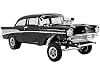 LIMITED EDITION ACME 1957 Chevy Bel Air Gasser Night Stalker Black ...