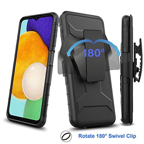 Ailiber for Samsung Galaxy A04S Holster Case, Galaxy A13 5G Case with Screen Protector, Swivel ...
