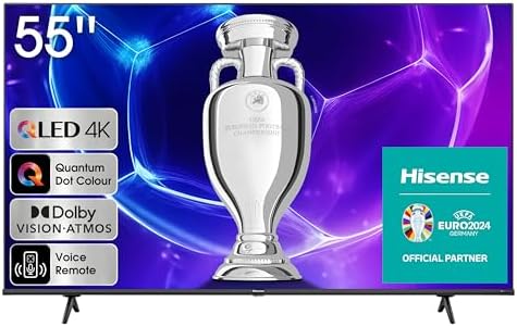 Hisense 55 Inch 4K QLED VIDAA U6 Dolby ATMOS HDR10 with Quantum Dot ...