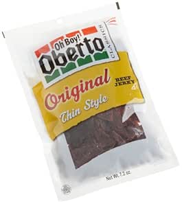 Amazon.com: Oh Boy! Oberto Thin Style Beef Jerky, Original, 7.2-Ounce ...
