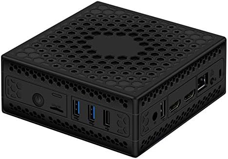 Fanless Mini PC Silent Desktop Computer Windows 10 Pro DDR4 8GB+128GB ...