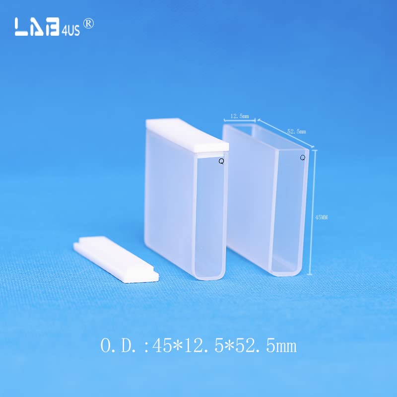LAB4US UV Quartz Cuvette 50mm Cuvettes For Spectrophotometer (2pcs ...