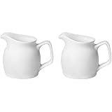 Amazon.com | CHOOLD 2pcs Mini Classic Pure White Ceramic Creamer with ...