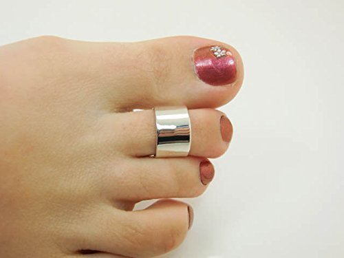Amazon.com: Handmade Sterling Silver Toe Ring, Wide Toe Ring, Super ...