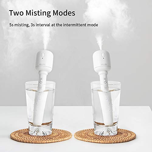 JISULIFE Mini Portable Humidifier, Travel Personal Battery Operated Humidifier with Container ...